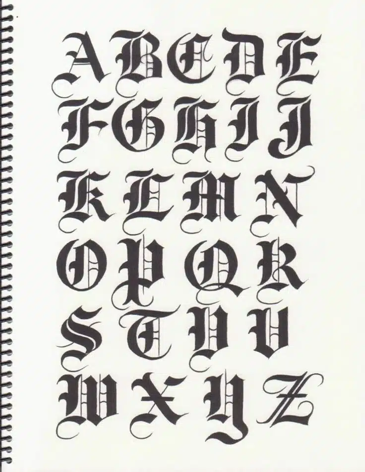 Tattoo Font Styles Generator - Alphabet, Numbers & Cursive