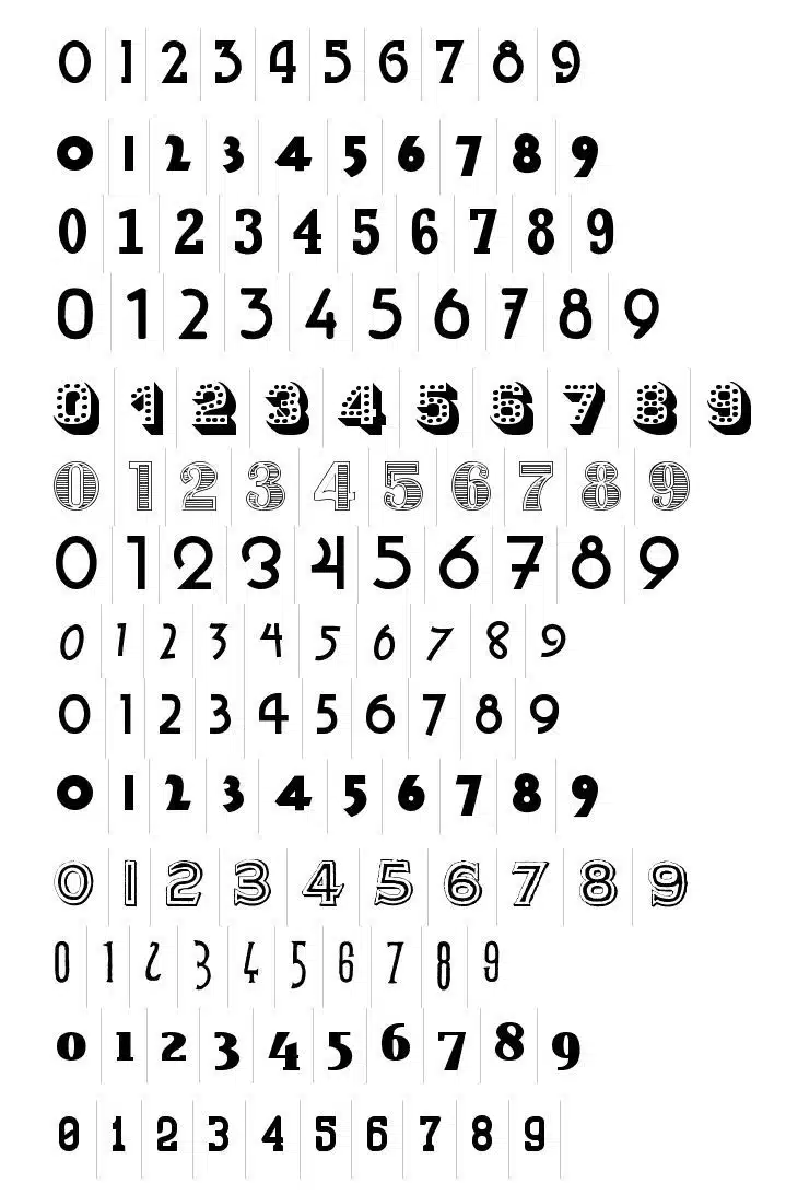 Tattoo Font Styles Generator - Alphabet, Numbers & Cursive